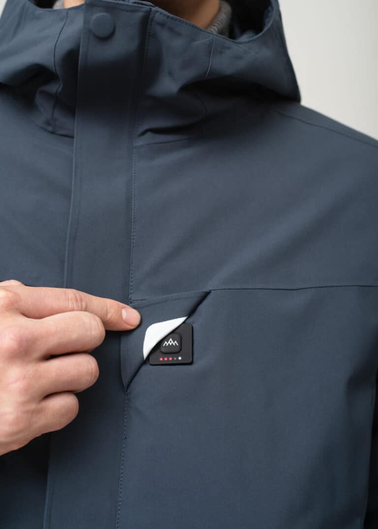 HeatX Heated Oslo Coat Men Navy – Battery Heated Jacket Parka